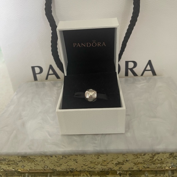 Pandora | Jewelry | Pandora Charm With White Heart Details | Poshmark